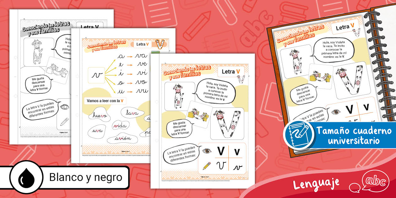 Letras | Familias | Letra | V