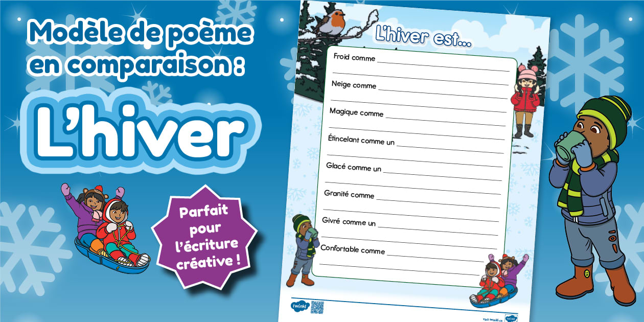 Modèle de poème en comparaison : L'hiver