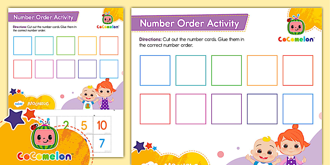 FREE! - CoComelon: Number Order Worksheet (teacher made)