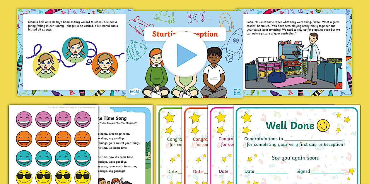 EYFS Starting Reception Editable PowerPoint Story - Twinkl