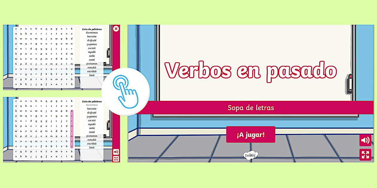 Juego interactivo: Verbos en pasado