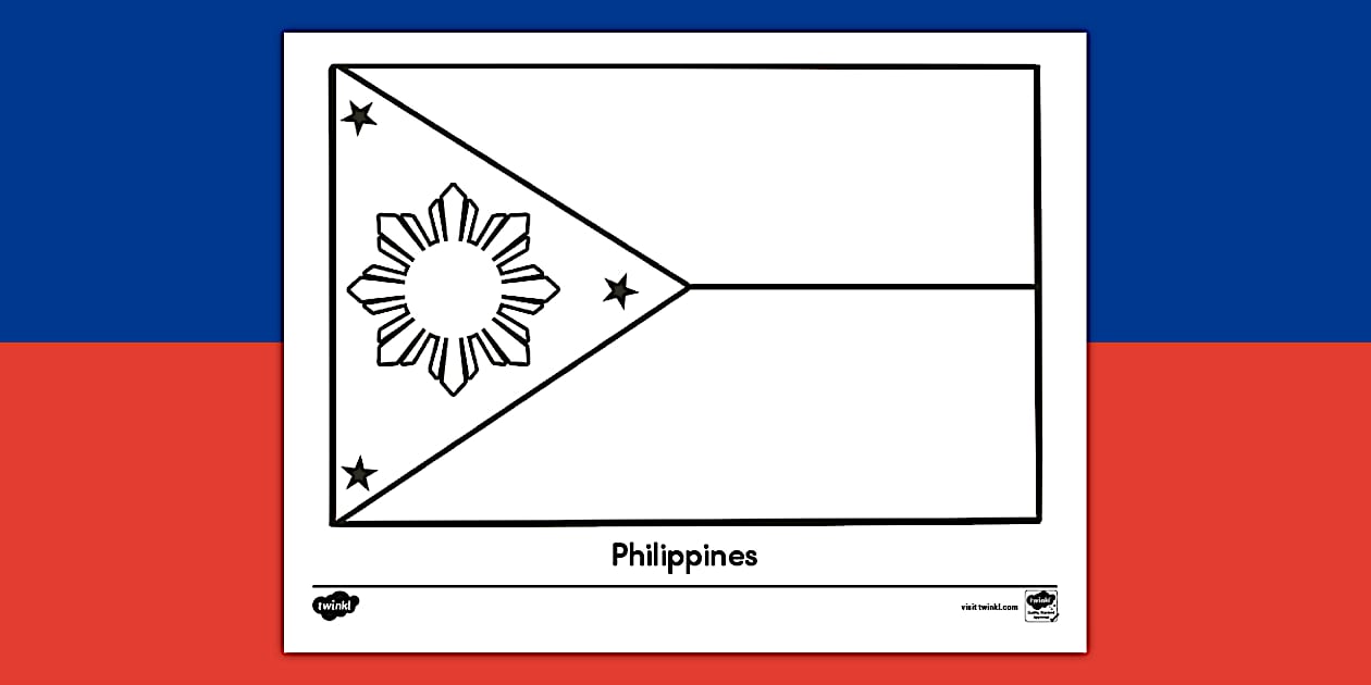 Philippines Flag Coloring Sheet (teacher made) - Twinkl