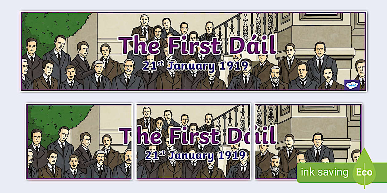 The First Dáil Display Banner | The First Dáil | Twinkl