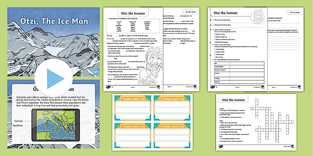 Otzi the Iceman Resource Pack - Year 5 Science - Twinkl
