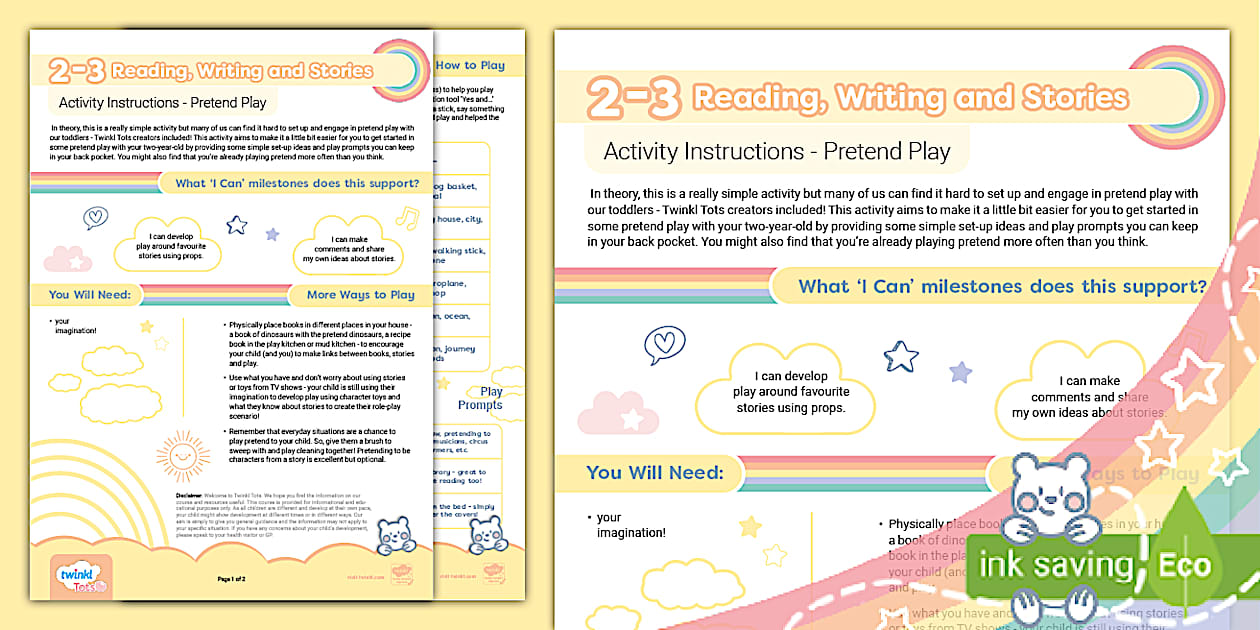 Pretend Play Activity Suggestions Ages 2-3 | Twinkl Tots