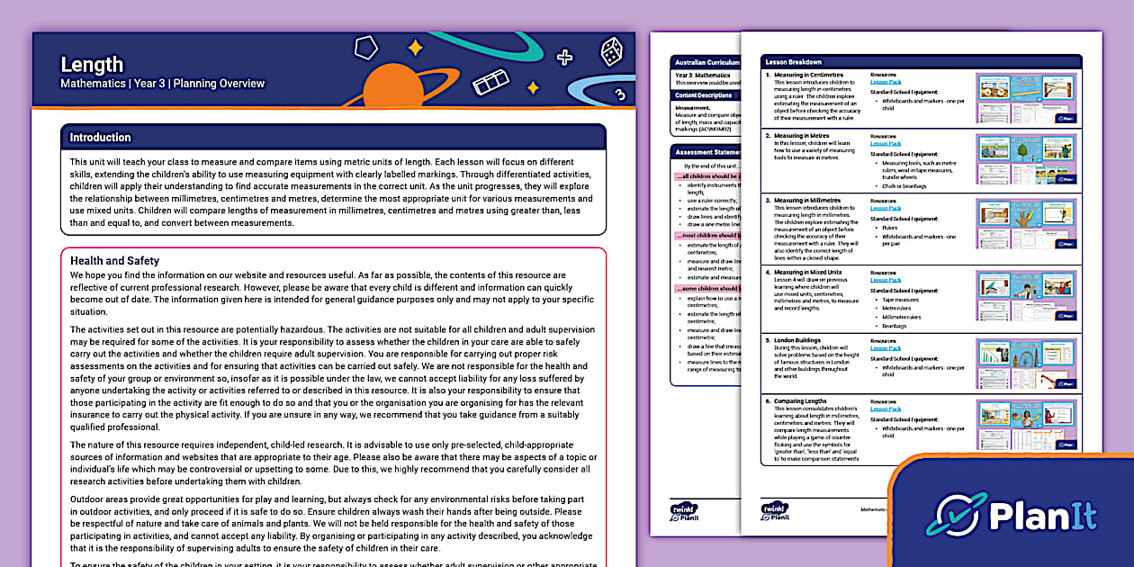 Year 3 Measurement: Length Planning Overview - Twinkl