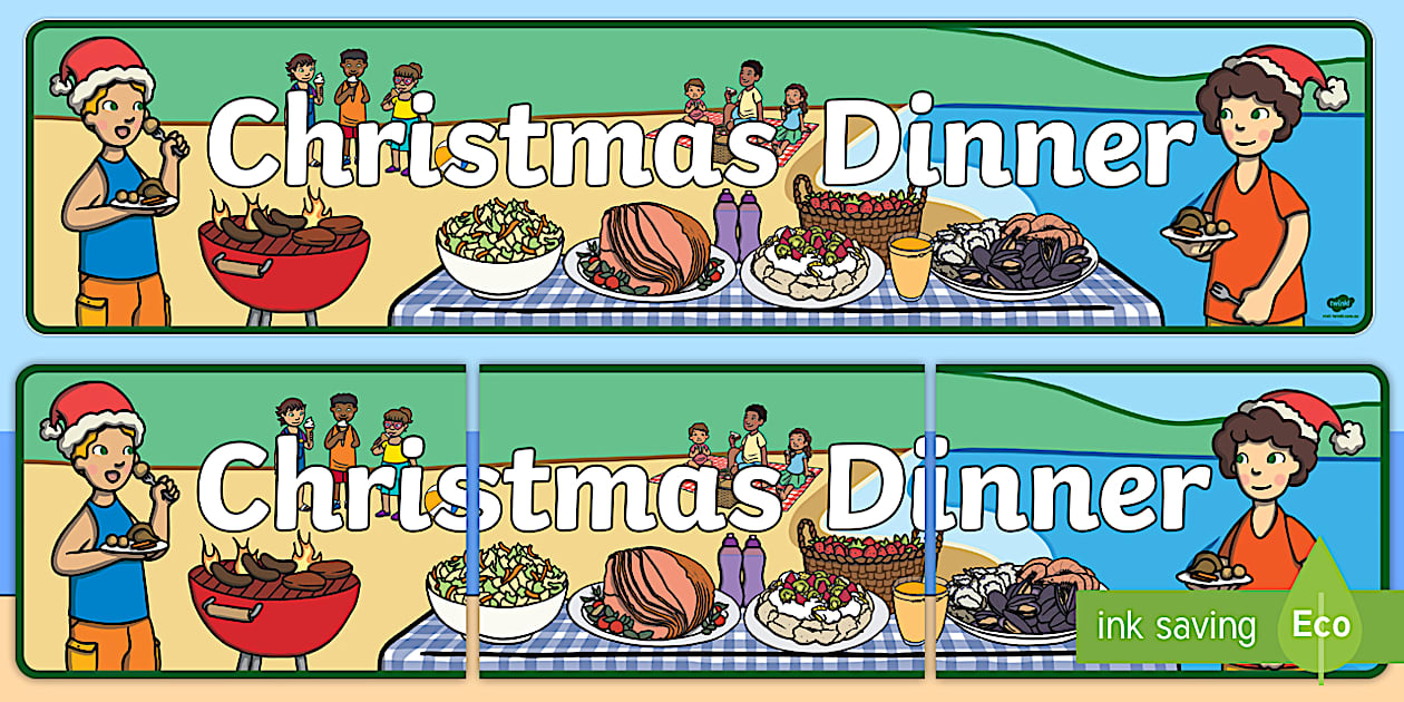 Australia Christmas Dinner Display Banner | Teacher Made