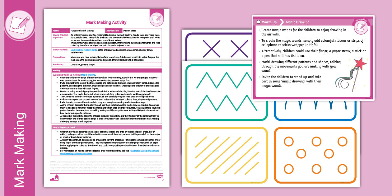 Fine Motor Mark Making Adult-Led Activity: Pattern Bread