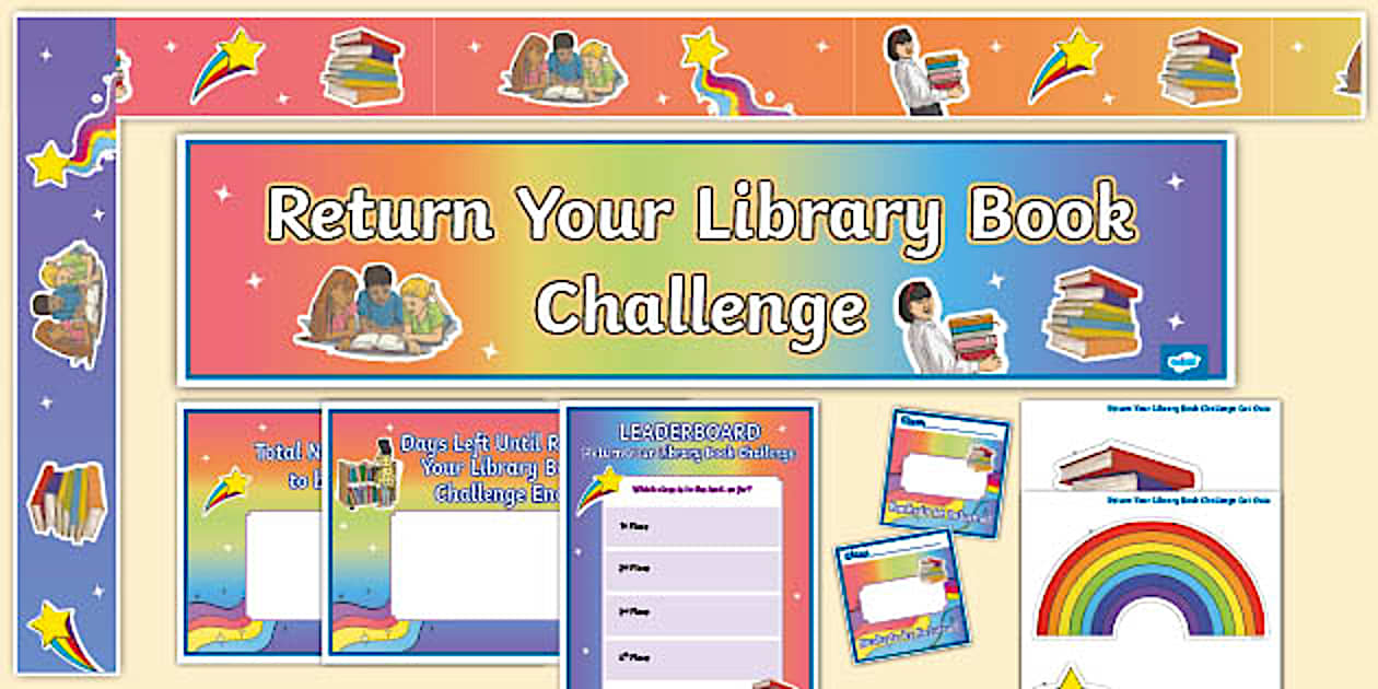 FREE! - Return Your Library Book Challenge Pack - Twinkl