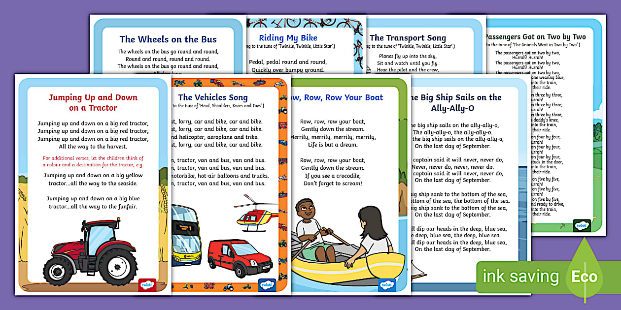 Nursery Rhymes About Vehicles - Transport And Travel Songs