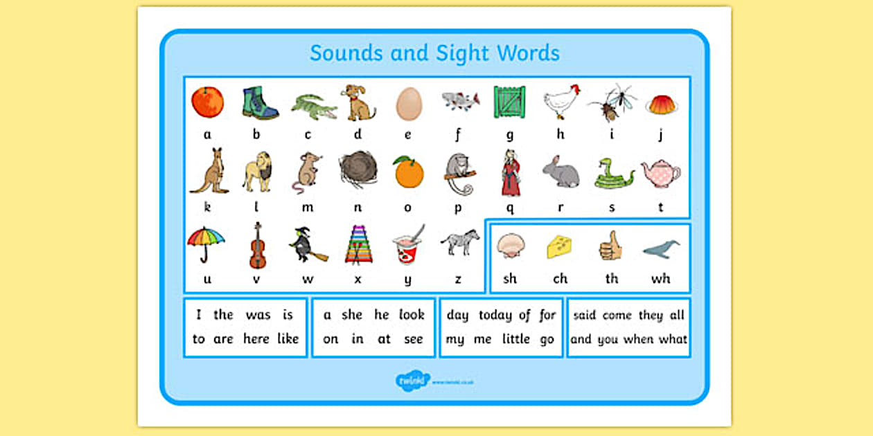 Sounds and Sight Words Desk Mat