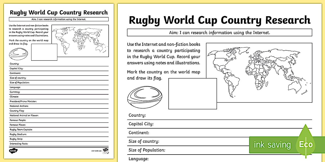 Rugby World Cup Country Fact File