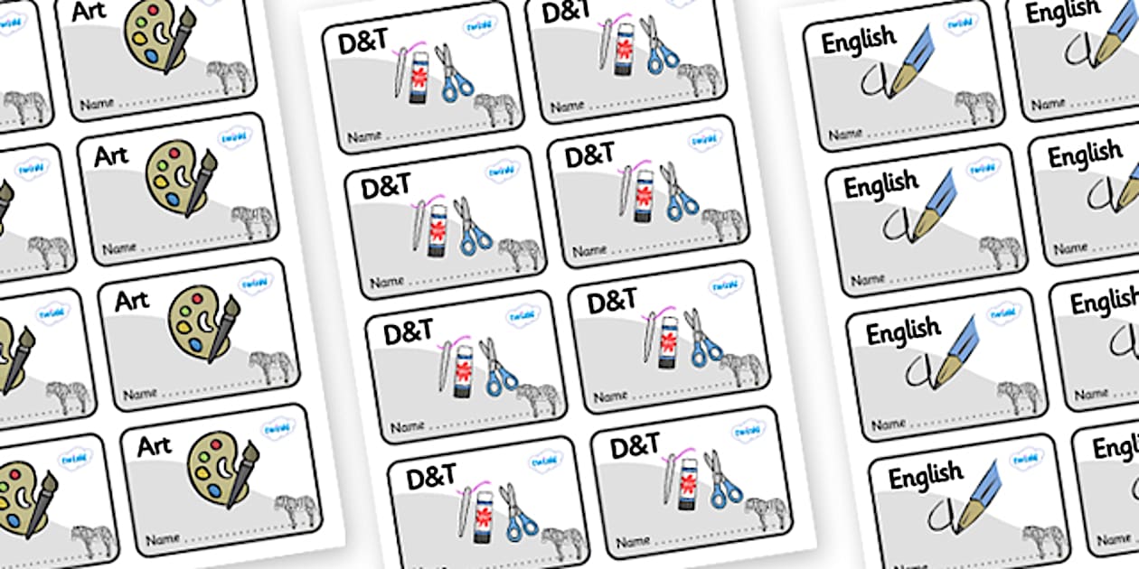 Zebra Themed Editable Book Labels (teacher made) - Twinkl