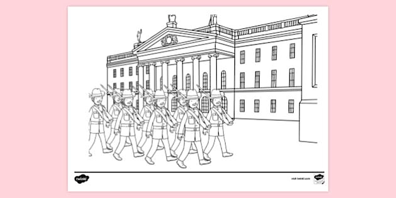 Marching to the GPO Colouring | Colouring Sheets