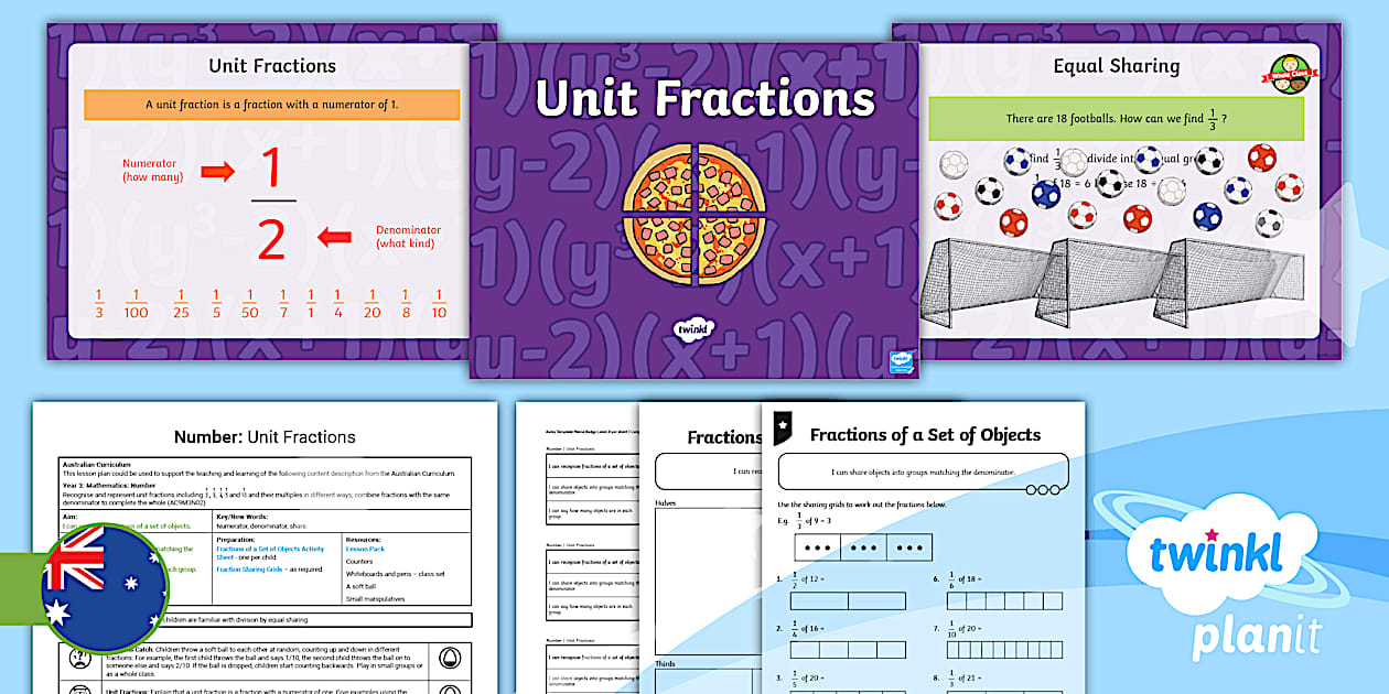 Year 3 Number: Find Fractions of a Set of Objects (1) Pack