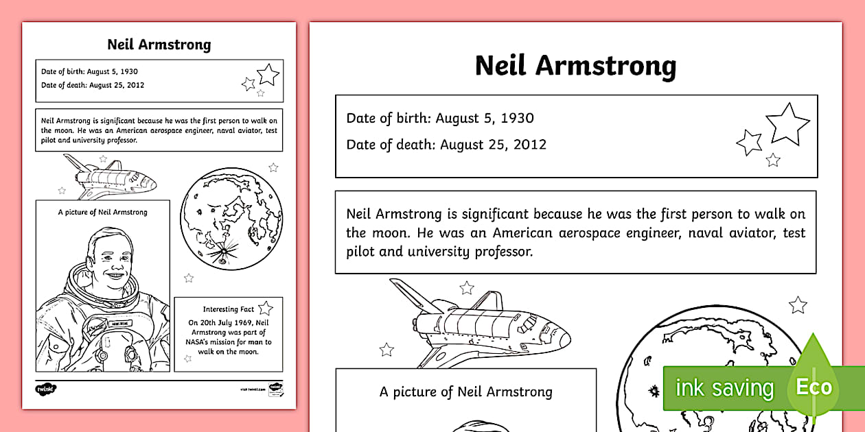 Neil Armstrong Significant Individual Fact Sheet - Armstrong