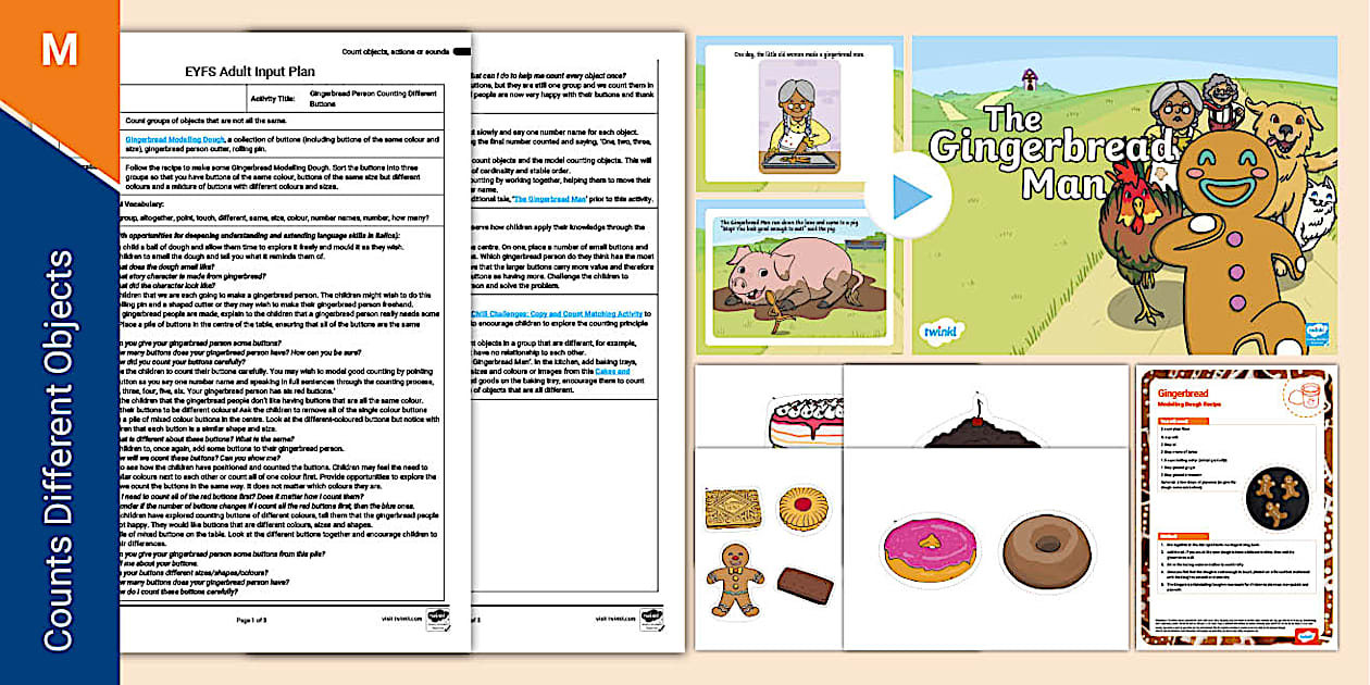 EYFS Gingerbread Person Counting Group Adult Input Plan