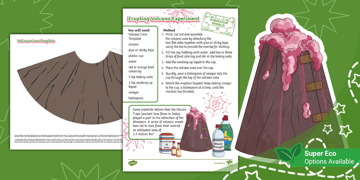 Erupting Volcano Science Experiment (teacher made) - Twinkl