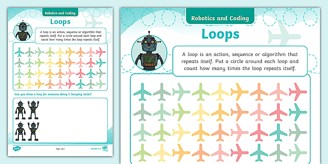 Foundation Phase Robotics and Coding - Aeroplane Loops