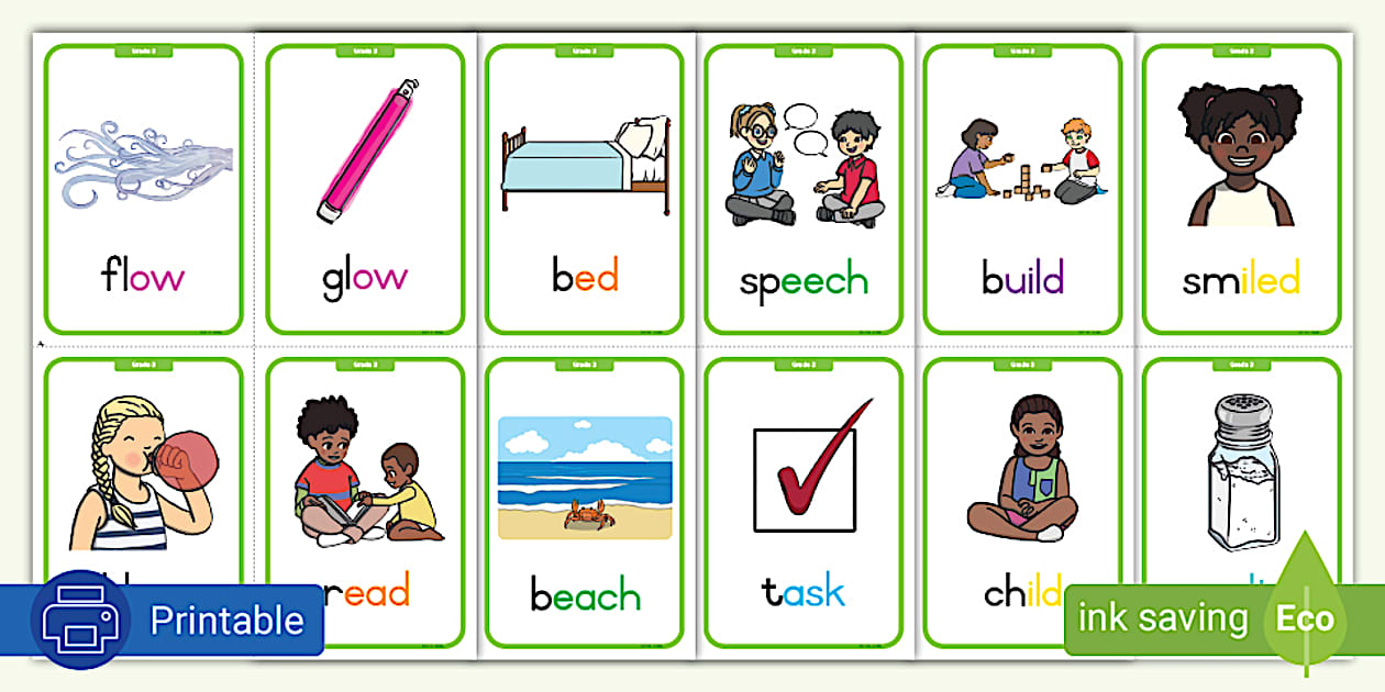Grade 3 Phonics: Rhyming Words Flashcards