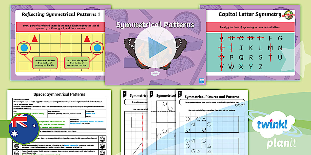 Year 4 Space: Symmetrical Patterns Lesson 1 (teacher made)