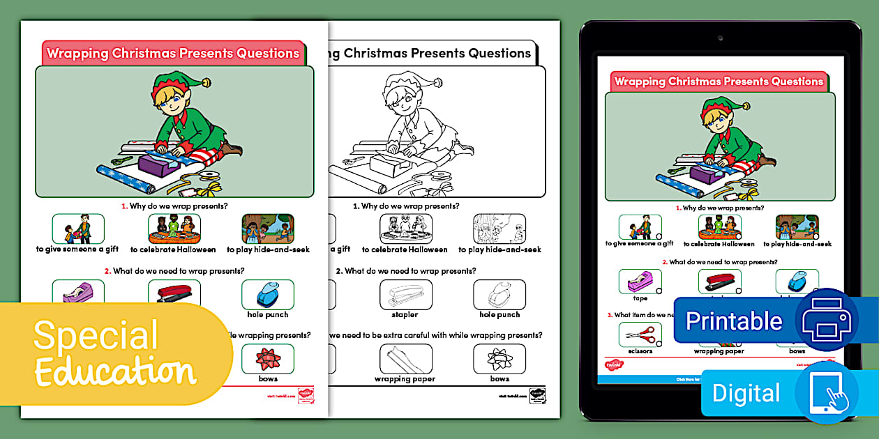 Life Skills: Wrapping Christmas Presents Activity - Twinkl