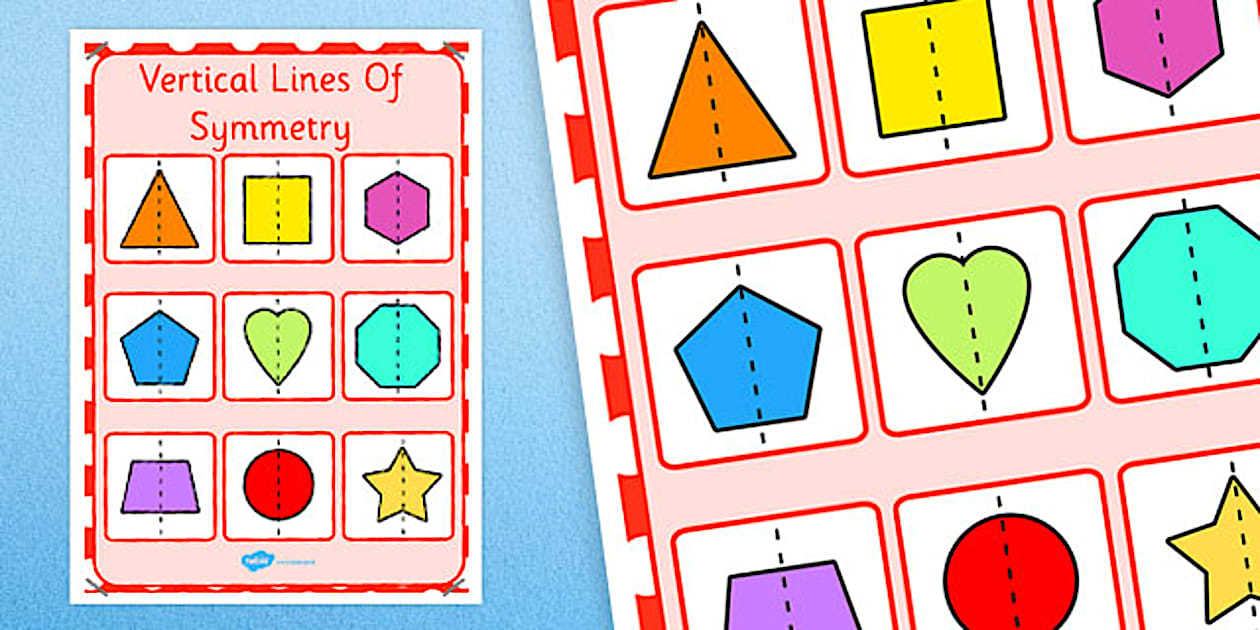 Vertical Lines of Symmetry Display Poster - vertical