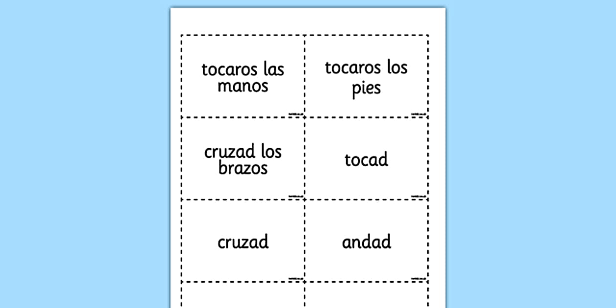 Tarjetas de vocabulario - Acciones