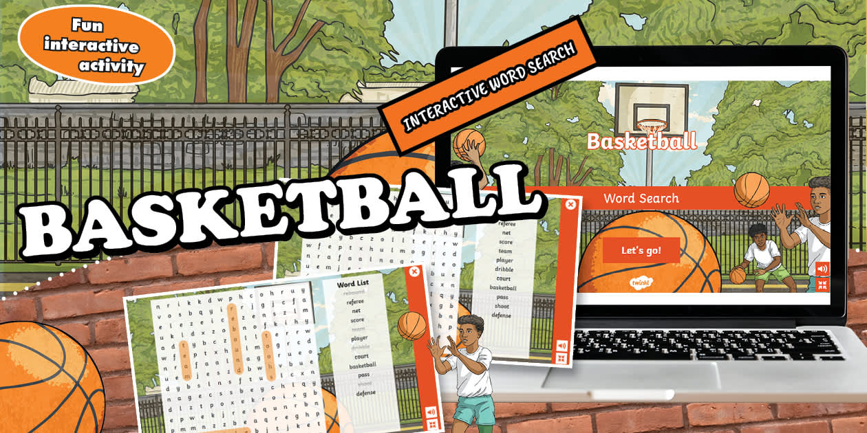 Basketball Interactive Word Search