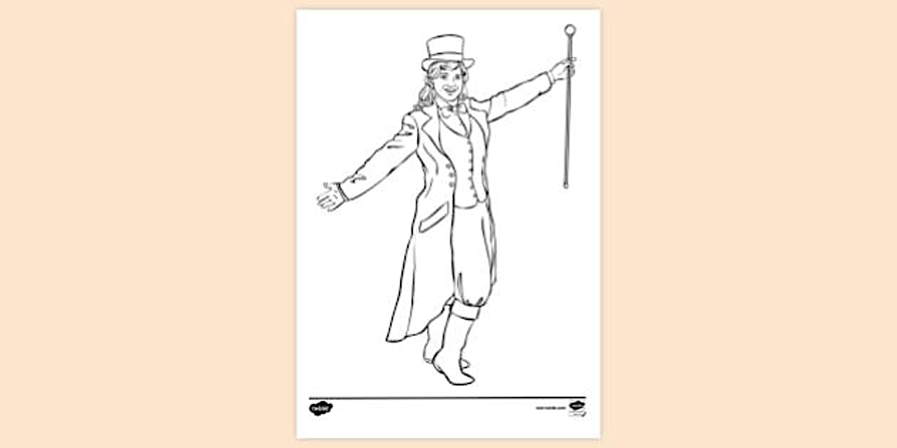 Ring Master Colouring Sheet (Teacher-Made) - Twinkl