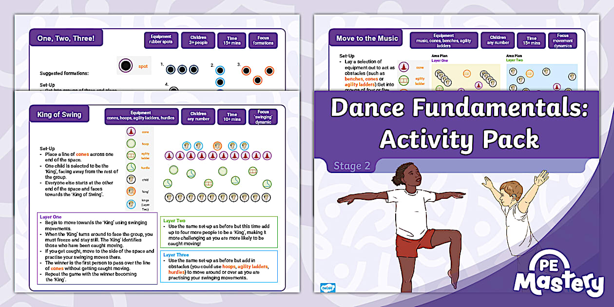 PE Mastery: Year 2 Dance Fundamentals Activity Pack - Twinkl