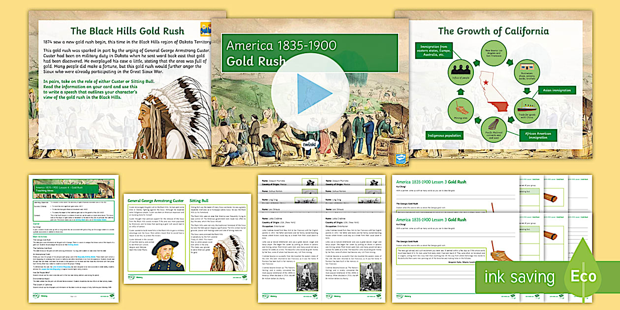 America 1835-1900 Lesson 4: Gold Rush (teacher made)