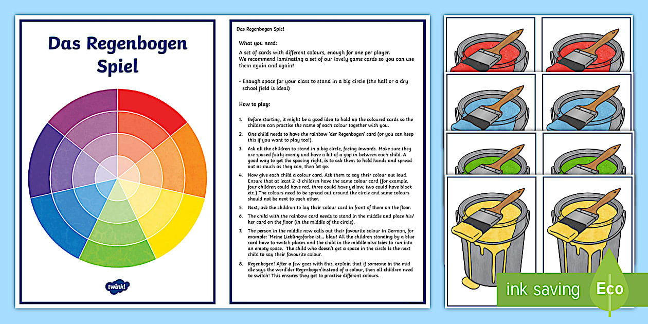 Rainbow Colours Game (teacher made) - Twinkl