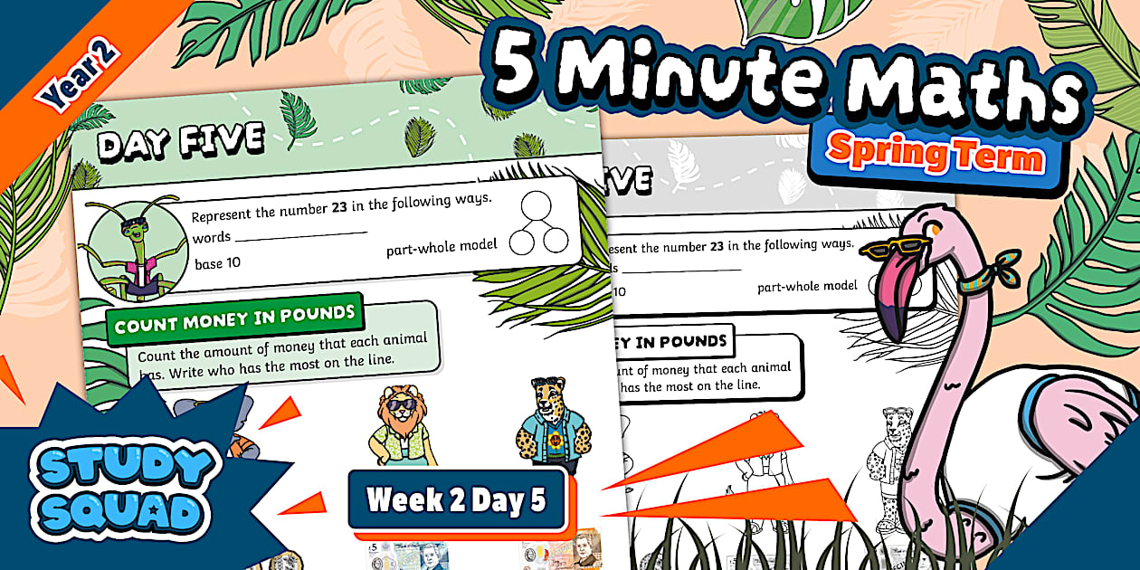 👉 Study Squad 5 Minute Maths - Year 2 Spring - Week 2 Day 5