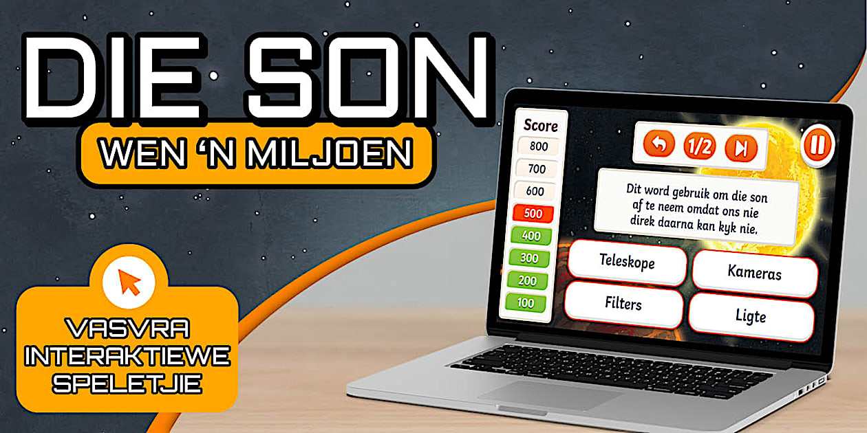 Gr 4 NW-K 2-Die Son-Wen 'n Miljoen Vasvra(Interaktiewe Speletjie)
