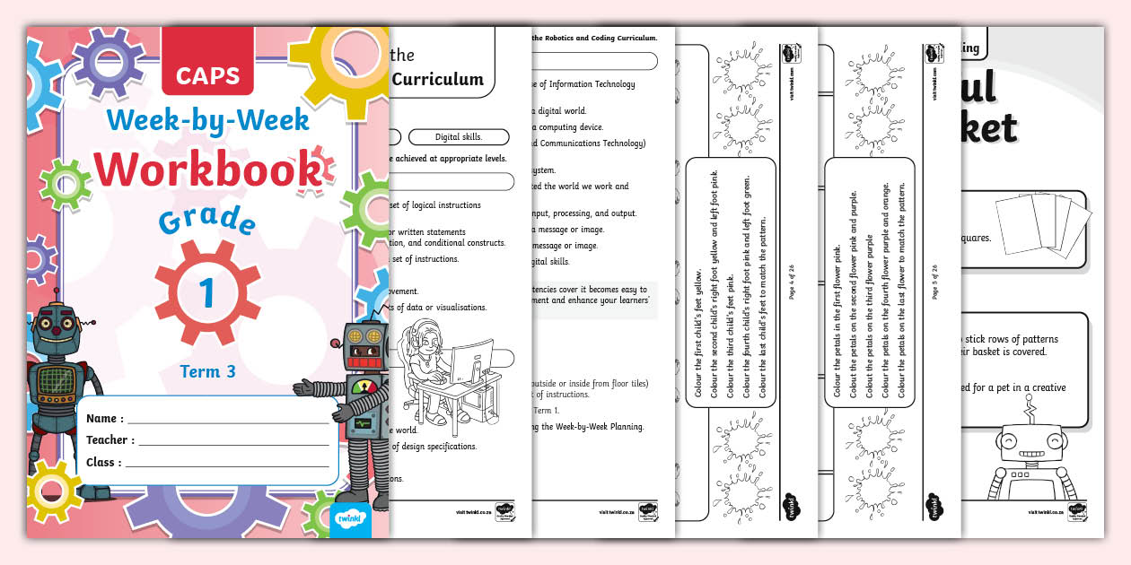 Robotics And Coding Caps Curriculum Grade 1 Term 3 Workbook