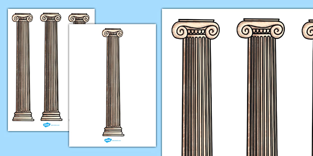 Ancient Greece Column Cut-Outs (teacher made) - Twinkl