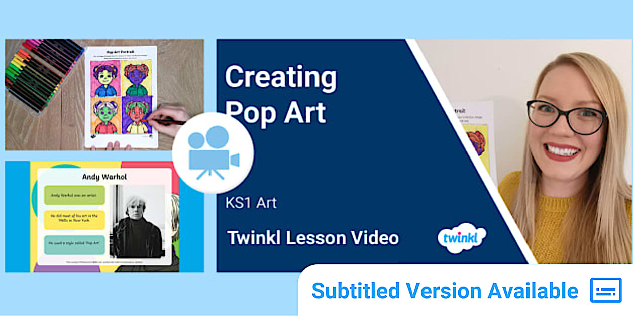 KS1 (Ages 5-7) Art: Andy Warhol Video Lesson (teacher made)