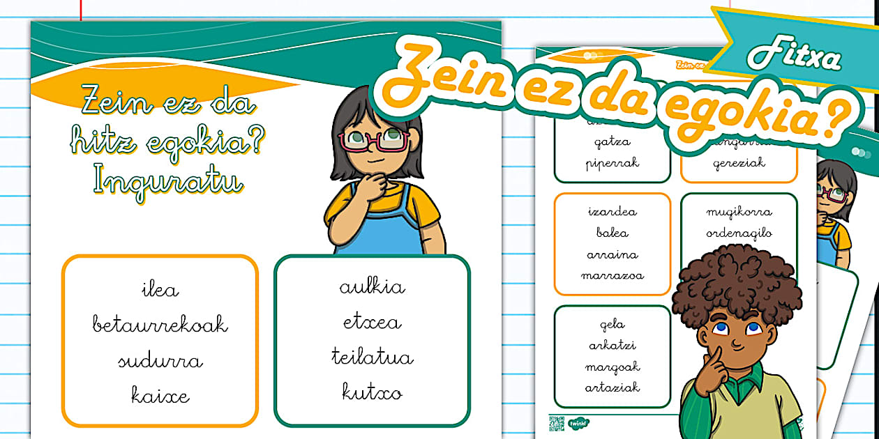 Fitxa: Zein ez da egokia? (teacher made) - Twinkl