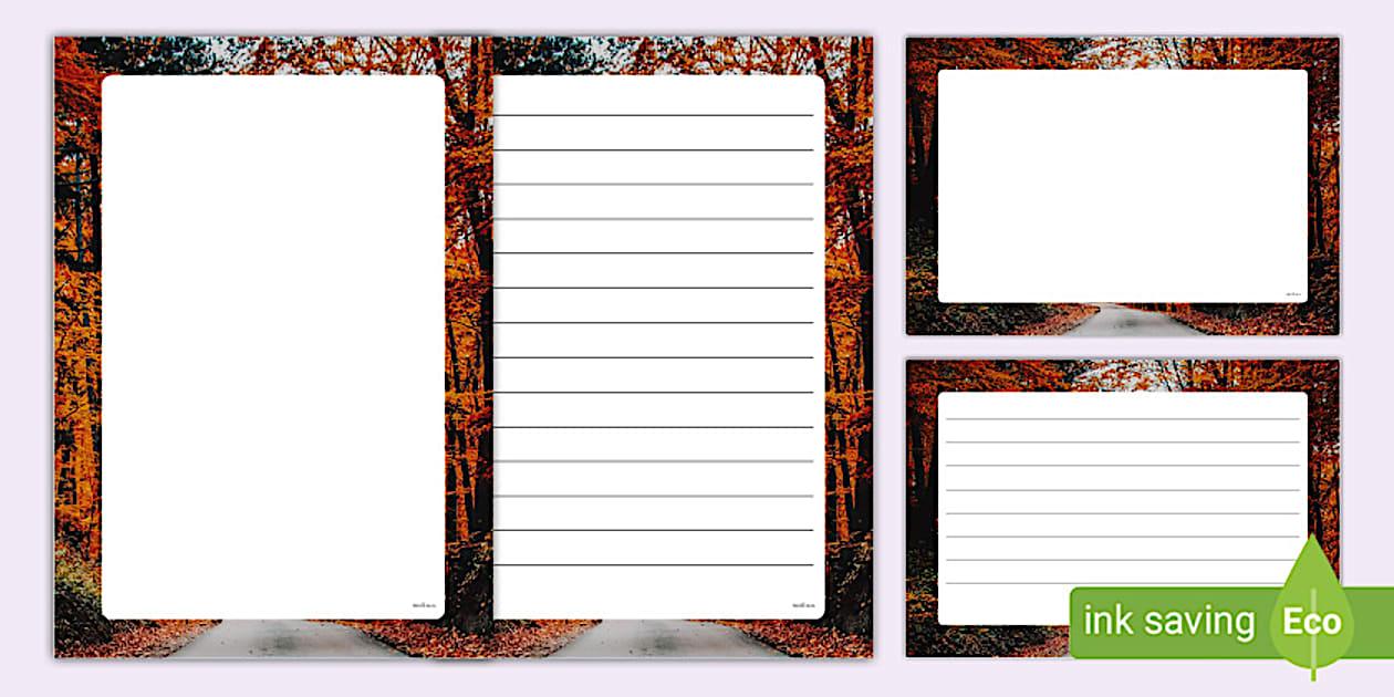 Autumn Themed Border Paper (teacher made) - Twinkl