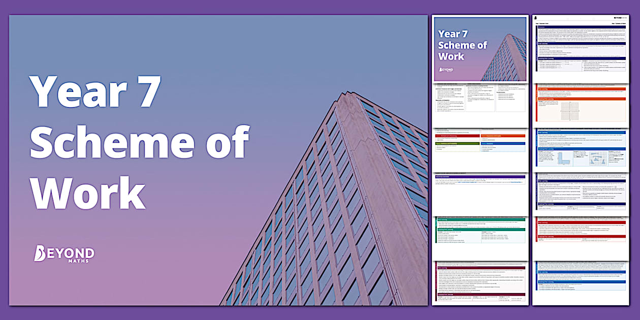 👉 Year 7 Maths Scheme of Work (teacher made) - Twinkl