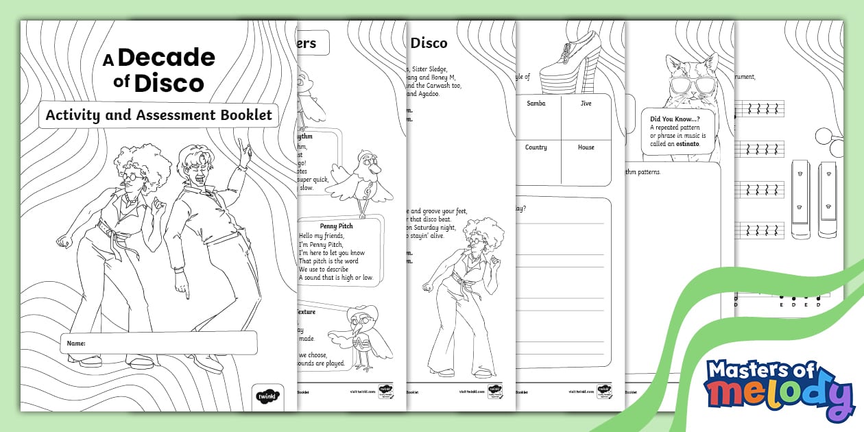👉 Year 4 A Decade of Disco Activity and Assessment Booklet