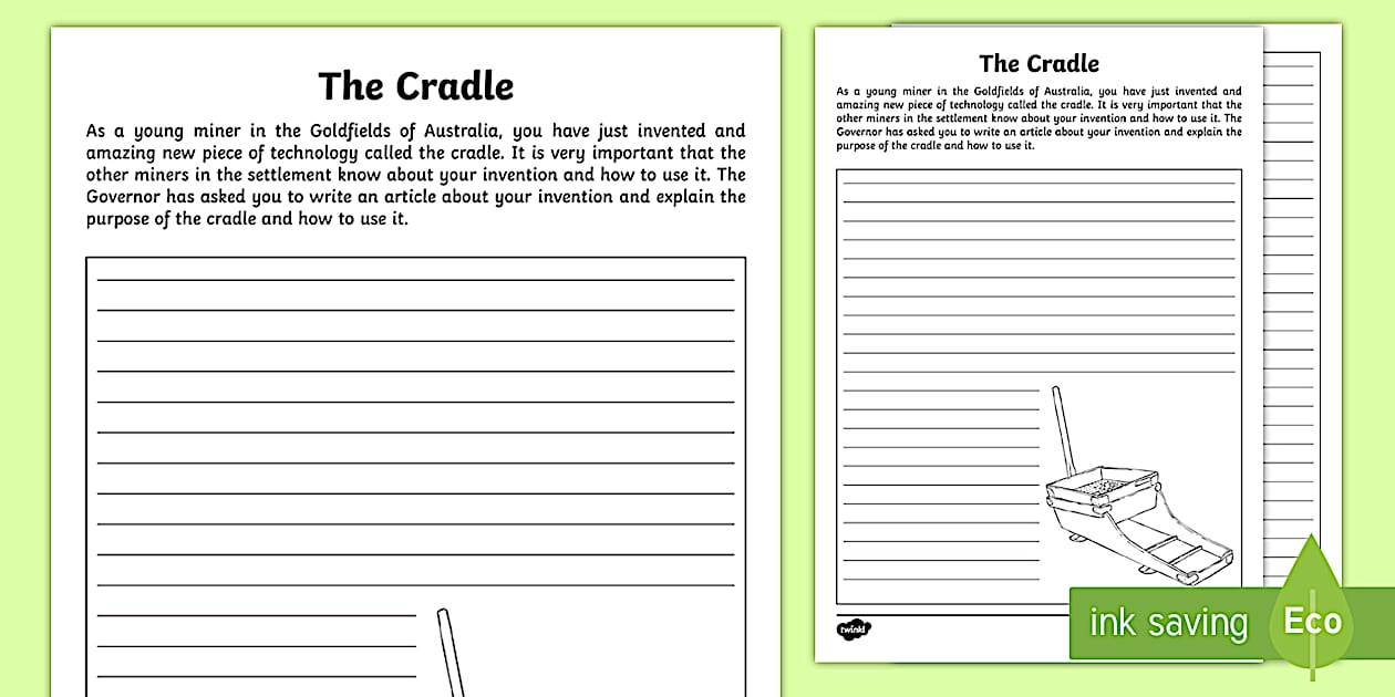 The Cradle Newspaper Article Worksheet - Australia - Twinkl