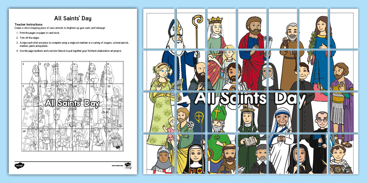 All Saints' Day Collaborative Art Pack (teacher made)
