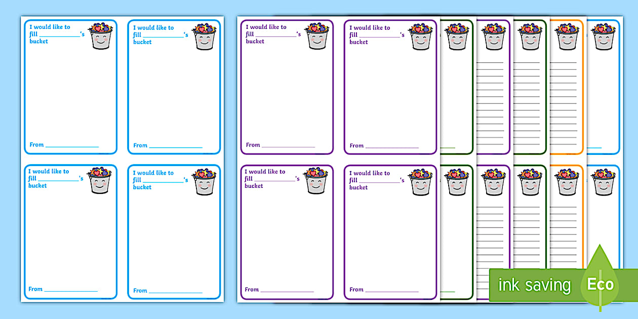 Bucket Filler Note Cards | Warm Fuzzies (Teacher-Made)