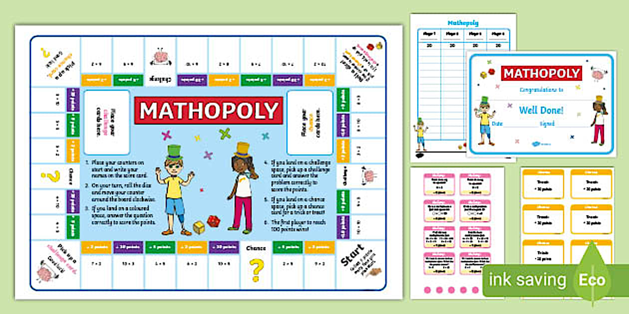 KS1 Mathopoly Times Tables Game (teacher made) - Twinkl