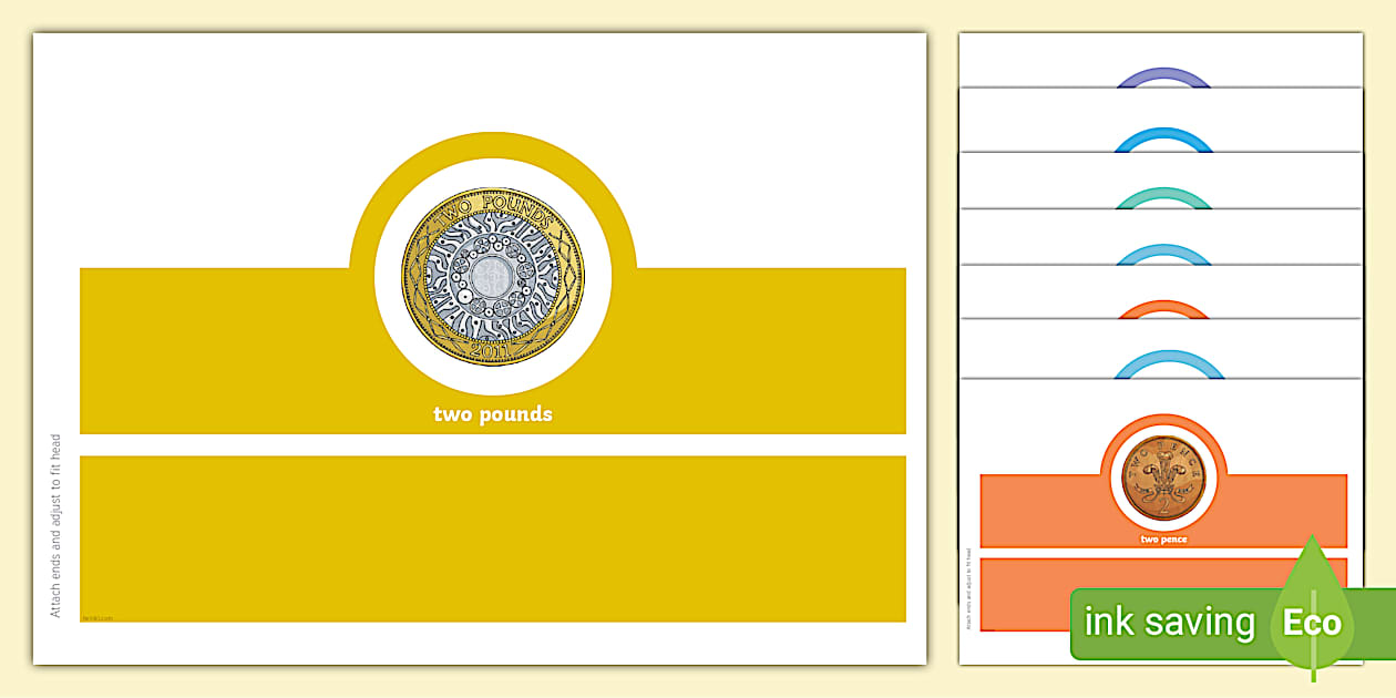 👉 Coin Headbands, Coins, Money (teacher made) - Twinkl