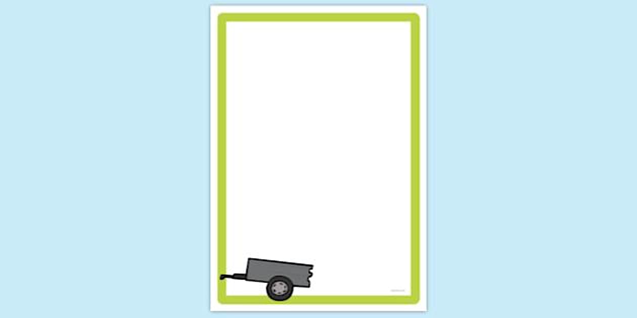 Simple Blank Trailer Page Border | Page Borders | Twinkl