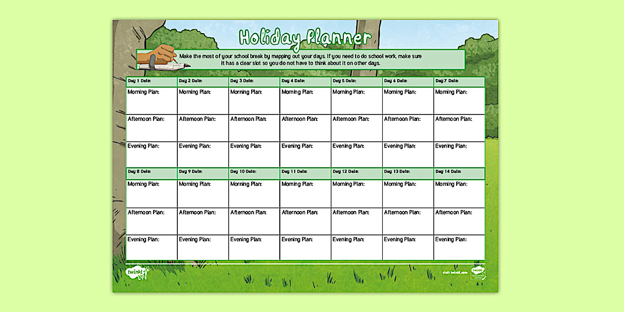 Staff Wellbeing Holiday Planner (teacher made) - Twinkl