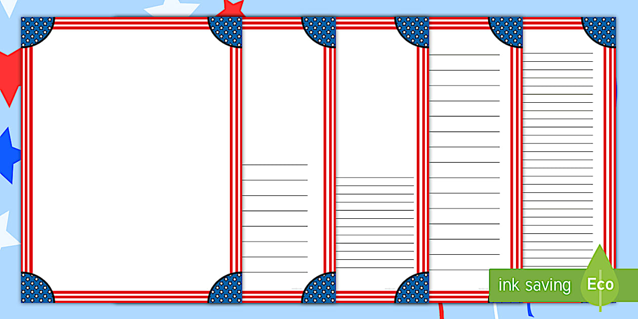 Stars and Stripes Page Borders